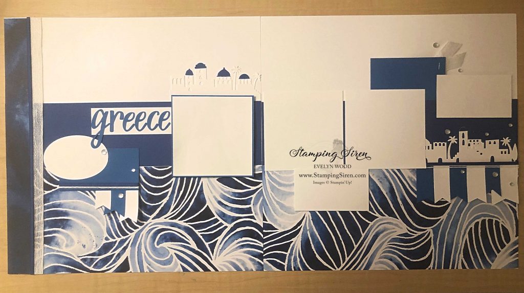 Greece Scrapbooking Pages - Evelyn Wood - StampingSiren.com